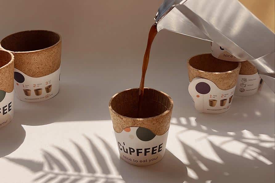 The edible coffee cup: A fun and above all sustainable alternative